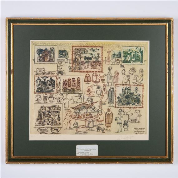 Guillermo Silva Santamaria | Guillermo Silva, Hand-Colored Etching on ...