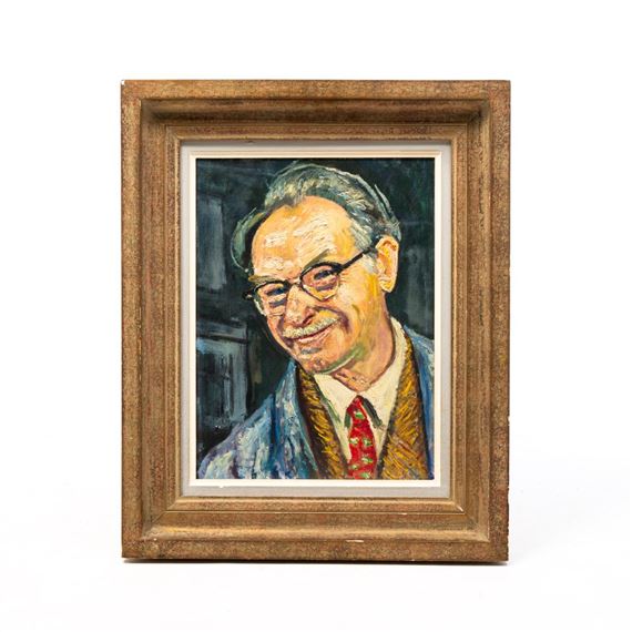 Emerson Burkhart | SELF-PORTRAIT AS A BANK TELLER (Circa 1957) | MutualArt