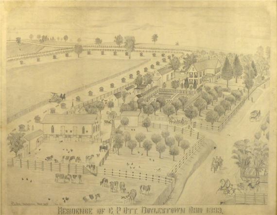 Ferdinand Brader | RESIDENCE OF G.P. OTT DOYLESTOWN OHIO 1893 (1893 ...