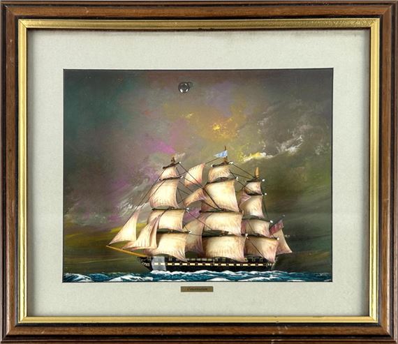 Bruce Hallett | BRUCE HALLETT SHADOW BOX DIORAMA OF THE U.S.S ...