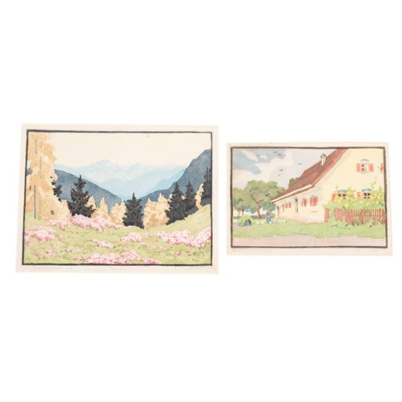 Dagmar Hooge | two colored woodcuts | MutualArt