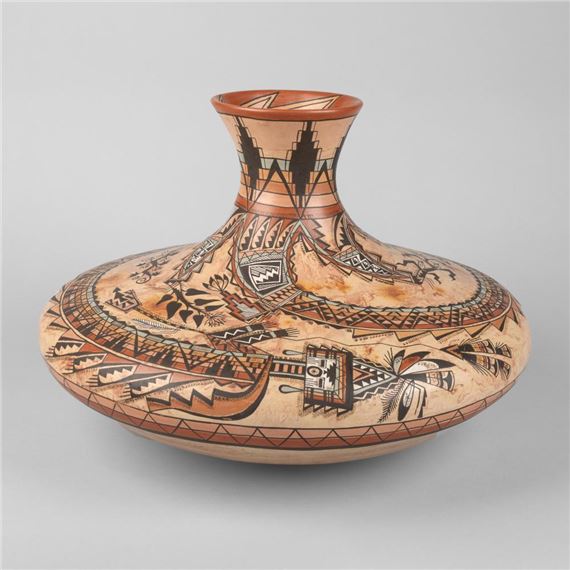 Lucy Leuppe McKelvey | Polychrome Pottery Jar: Whirling Rainbow ...