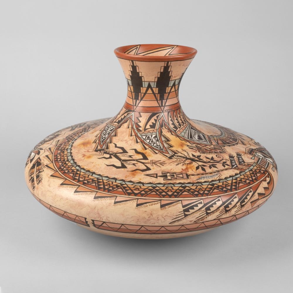 Lucy Leuppe McKelvey | Polychrome Pottery Jar: Whirling Rainbow ...