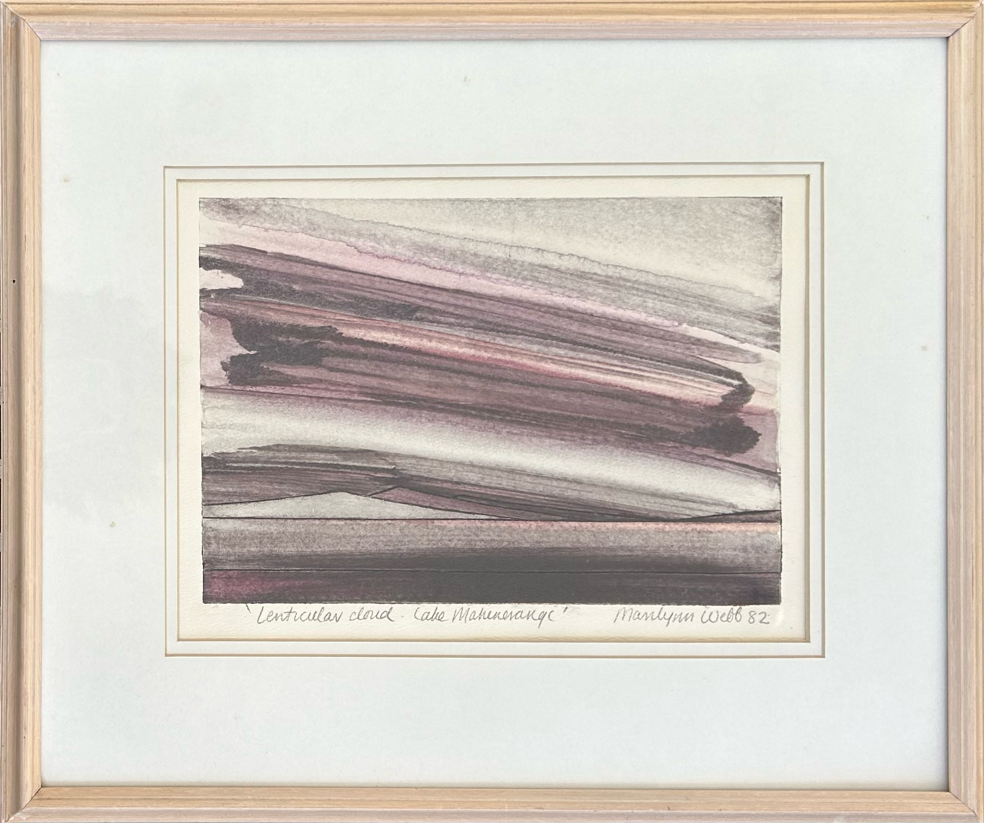 Marilynn Webb | Lenticular Cloud, Lake Maherarangi (1982) | MutualArt
