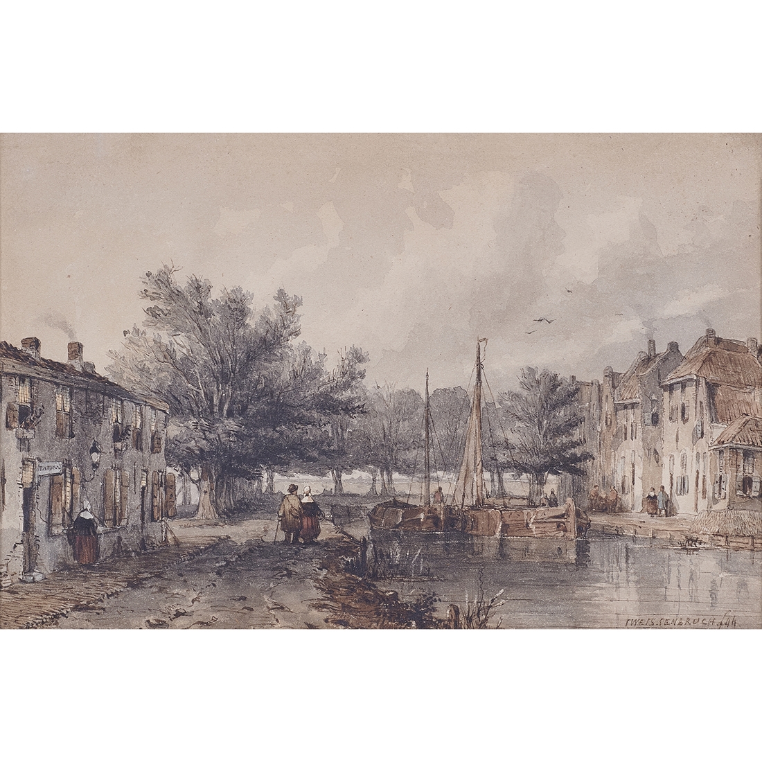 Johan Hendrik Weissenbruch | The Three Willows (1875) | MutualArt