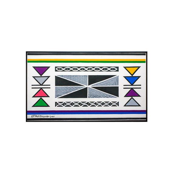 Esther Mahlangu | Ndabele patterns | MutualArt