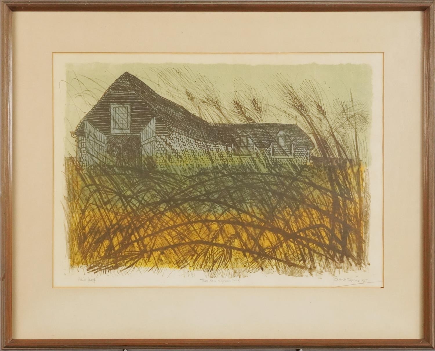 Robert Tavener | The Barn and Grasses artist's proof pencil signed ...