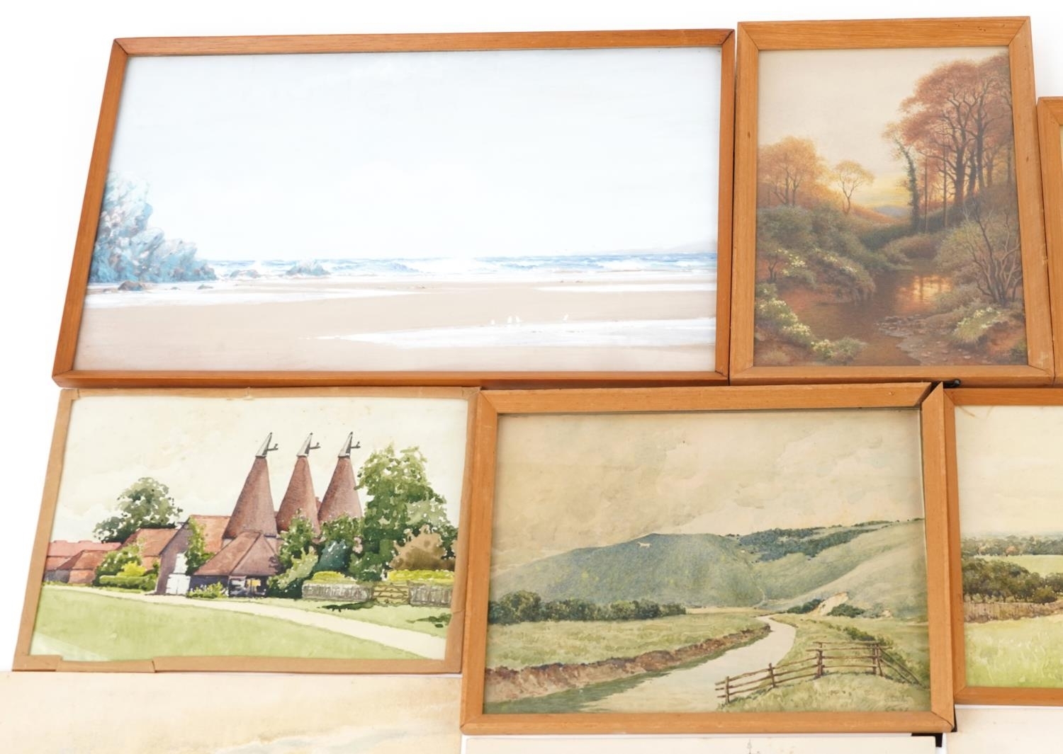 Herbert C. Ahier | Assorted unframed watercolours including Bodiam ...