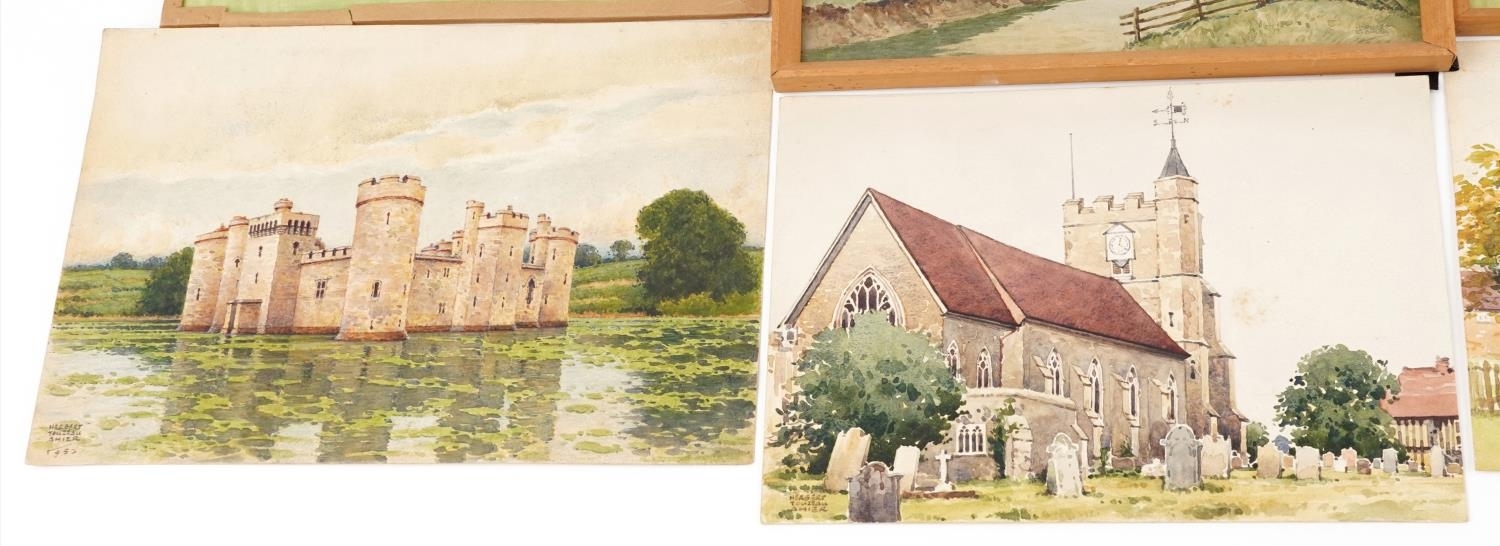 Herbert C. Ahier | Assorted unframed watercolours including Bodiam ...