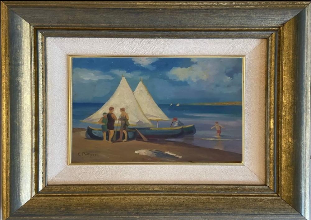 Edward Potthast | On the Beach | MutualArt