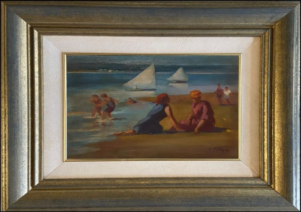 Edward Potthast | On the Beach | MutualArt