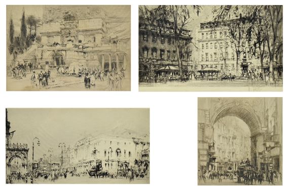 William Walcot | WILLIAM WALCOT - SET OF FOUR TOPOGRAPHICAL DRYPOINT ...