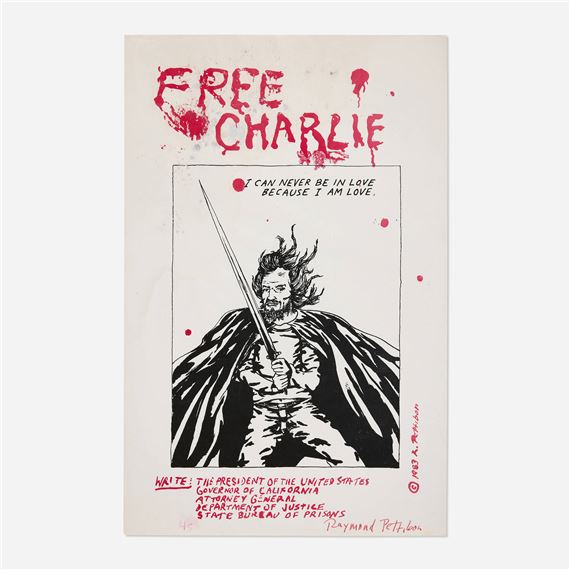Raymond Pettibon | Free Charlie poster (1983) | MutualArt