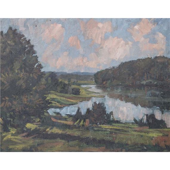 Robert Breitwieser | Rhine landscape (20th Century) | MutualArt