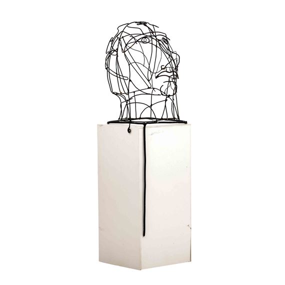 Lothar Hudy | Kopf aus Metalldrähten | MutualArt