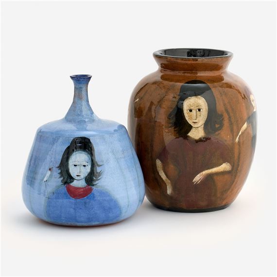 Polia Pillin | Polia Pillin 2 Figural Ceramic Vases | MutualArt