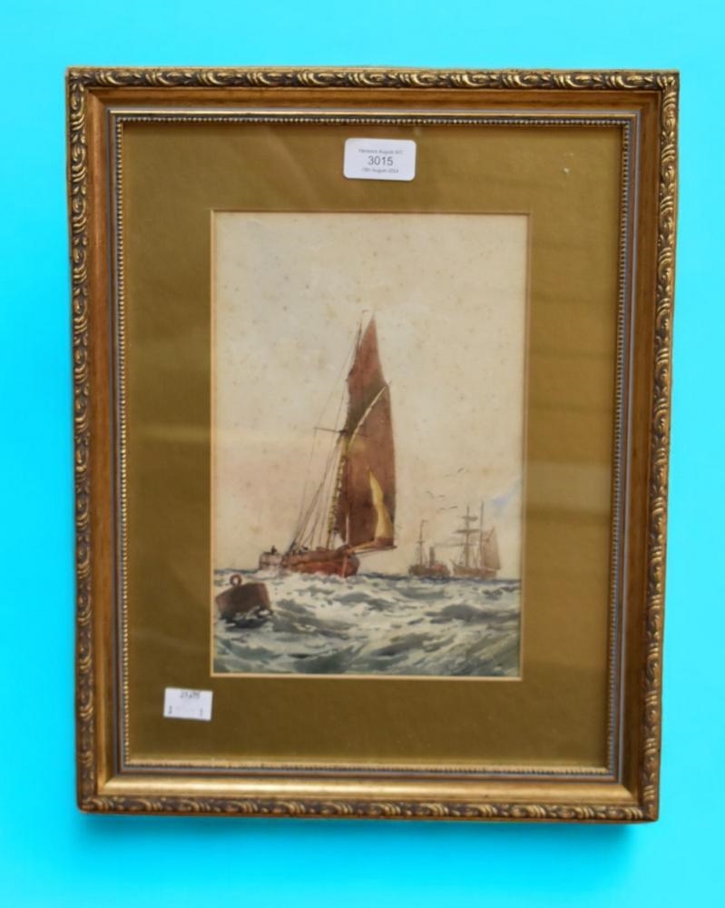 Alexander Williams | Irish); Boats on choppy sea | MutualArt
