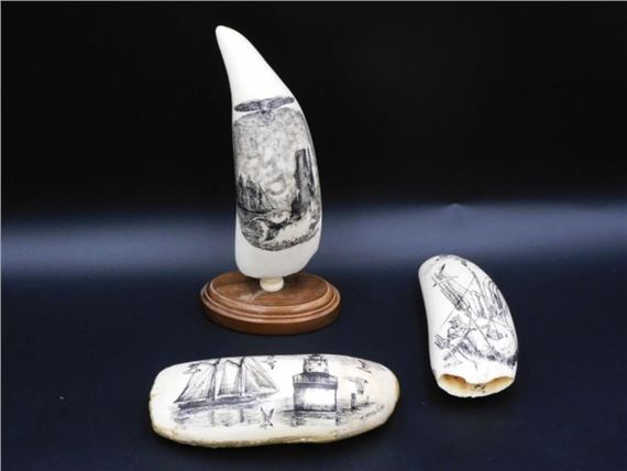 Robert Monfils | 3) Contemporary Scrimshaw Sperm Whale Teeth | MutualArt
