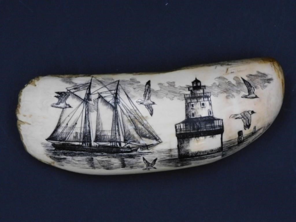 Robert Monfils | 3) Contemporary Scrimshaw Sperm Whale Teeth | MutualArt
