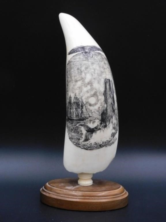Robert Monfils | 3) Contemporary Scrimshaw Sperm Whale Teeth | MutualArt