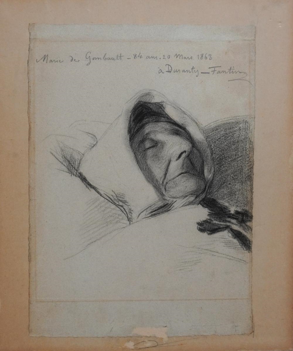 Henri Fantin-Latour | Portrait of Marie de Gombault on her Deathbed ...