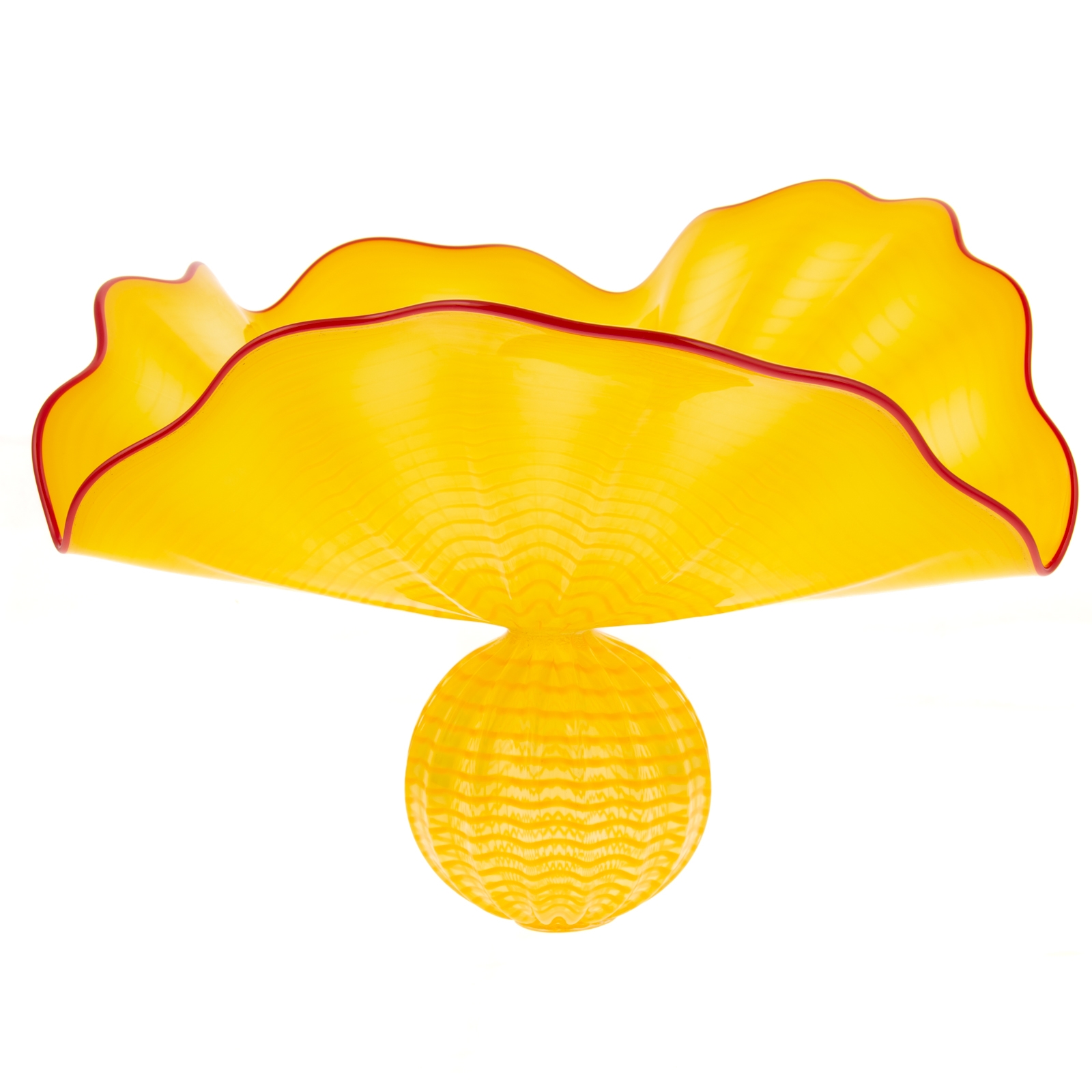 Dale Chihuly | FIVE -PIECE WHITE SEA FORM WITH BLACK LIP WRAP | MutualArt