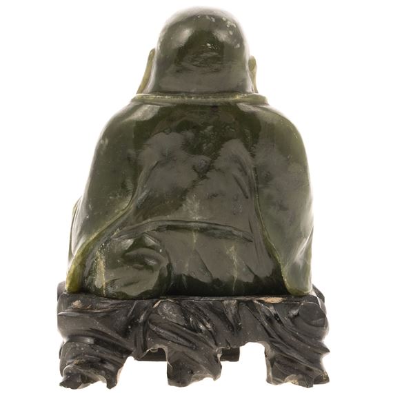 Chinese School | Chinese Carved Spinach Jade Hotai | MutualArt