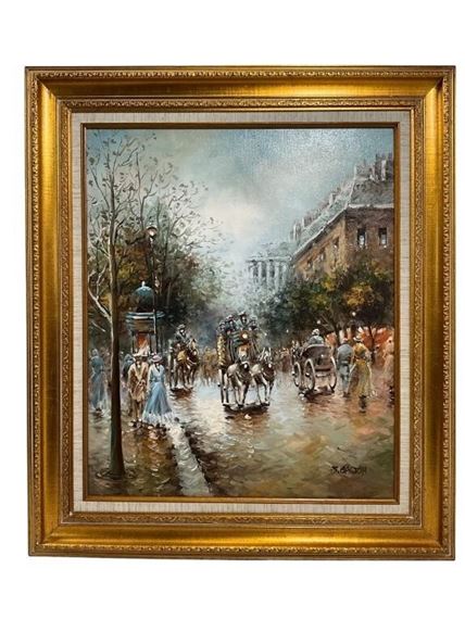 Johnny Gaston | Vintage Johnny Gaston Oil On Canvas (1953) | MutualArt