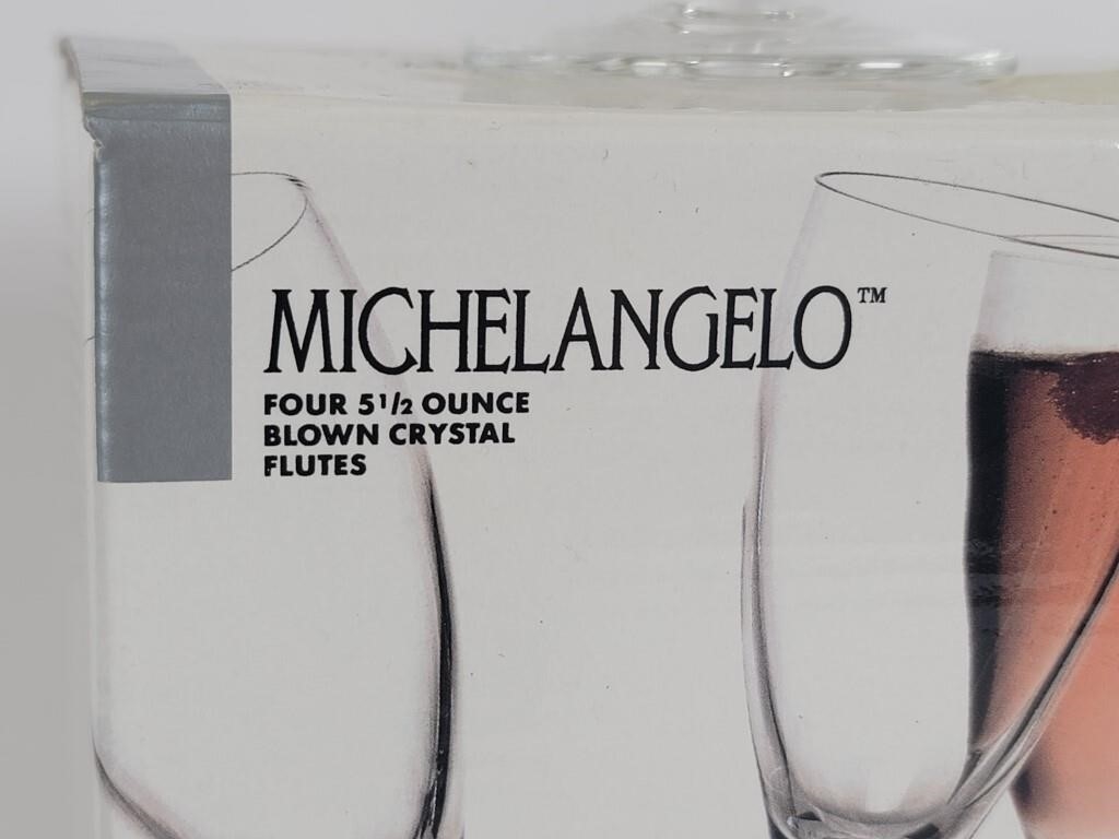 Michelangelo | 8 Luigi Bormioli Michelangelo Crystal Flutes | MutualArt