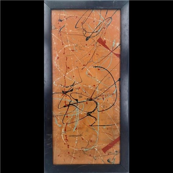 Jackson Pollock | Abstract Expressionist Wood Panel Painting In The Style Of Jackson Pollock ...