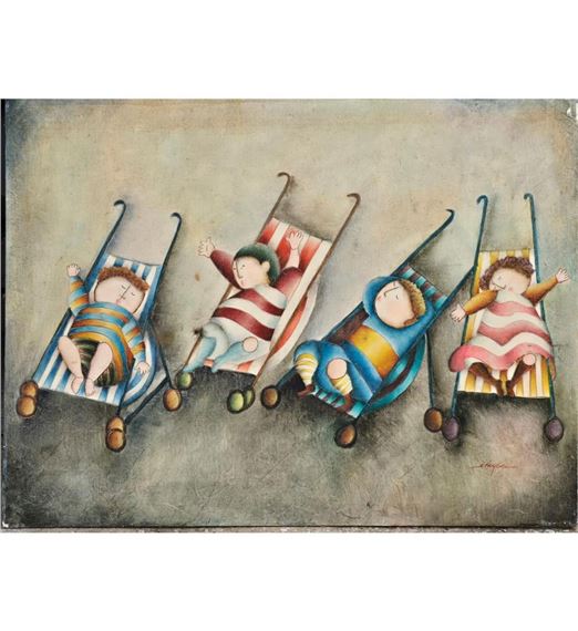 Joyce Roybal | Signed Joyce Roybal (English, Born 1955) Oil On Canvas ...