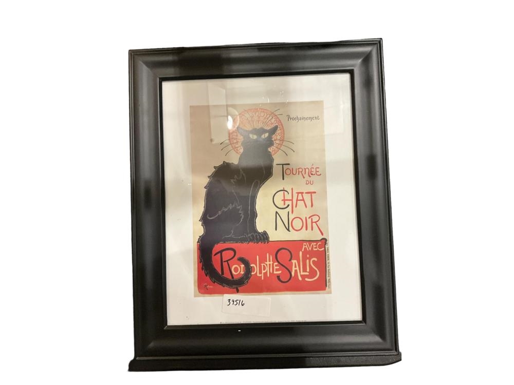 Charles Verneau | Black Wood Framed Cat Print by Charles Verneau 17 x ...