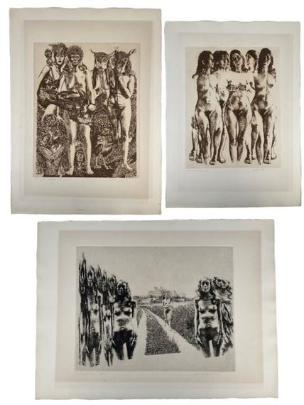 Herbert Lewis Fink | 3 Signed Herbert Fink Original Etchings | MutualArt