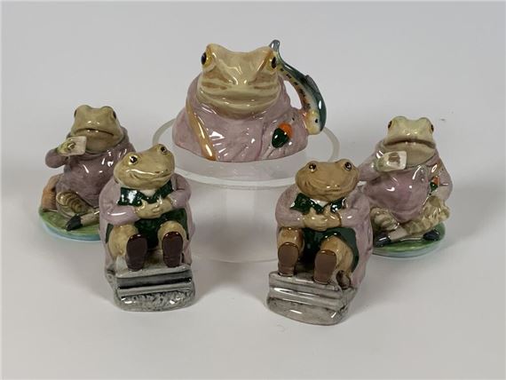 Beatrix Potter | 5 Beatrix Potter Frog / Toad Figurines | MutualArt