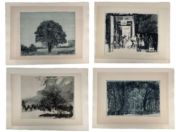 Herbert Lewis Fink | 4 Herbert Fink Signed Original Etchings | MutualArt