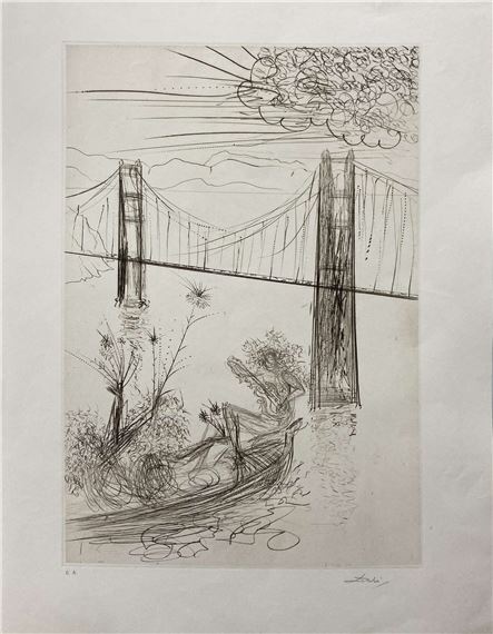 Salvador Dalí | Salvador Dali - Golden Gate Bridge (1970) | MutualArt