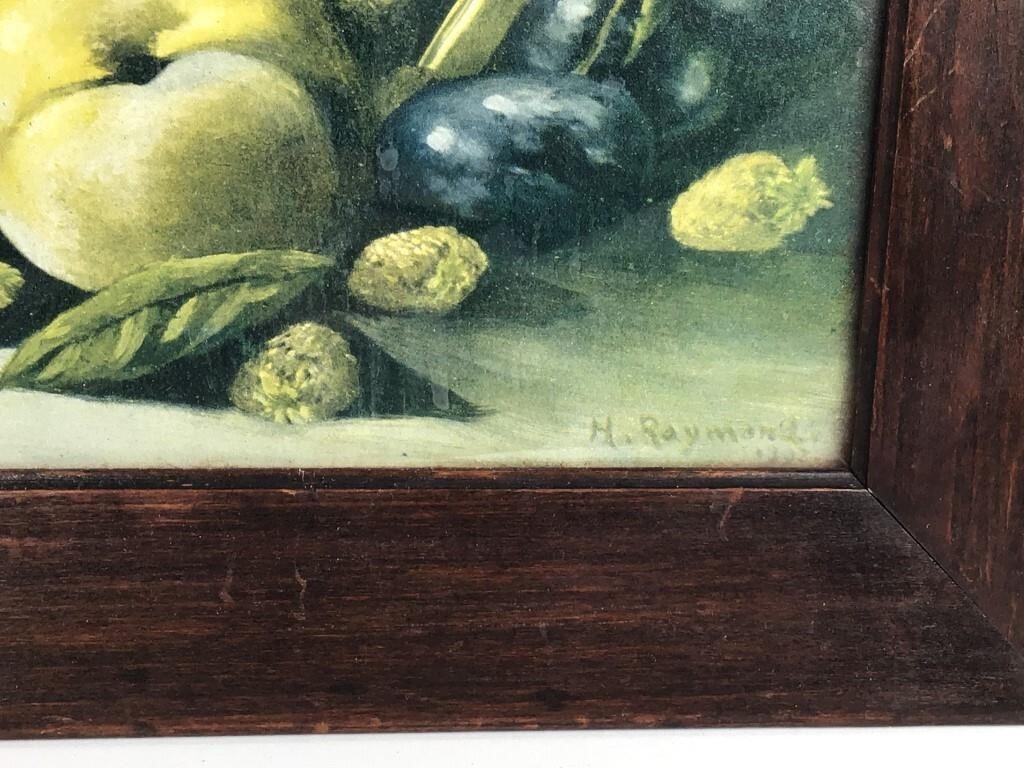 Harry Raymond Henry | Framed Art Cockatoo & Fruit Still (1903) | MutualArt