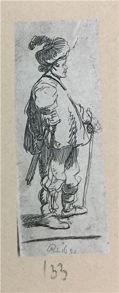 Rembrandt van Rijn | Rembrandt van Rijn - Polander Standing with His ...