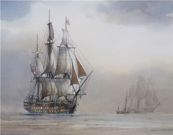David C. Bell | Triple-masted British naval vessel (1950) | MutualArt
