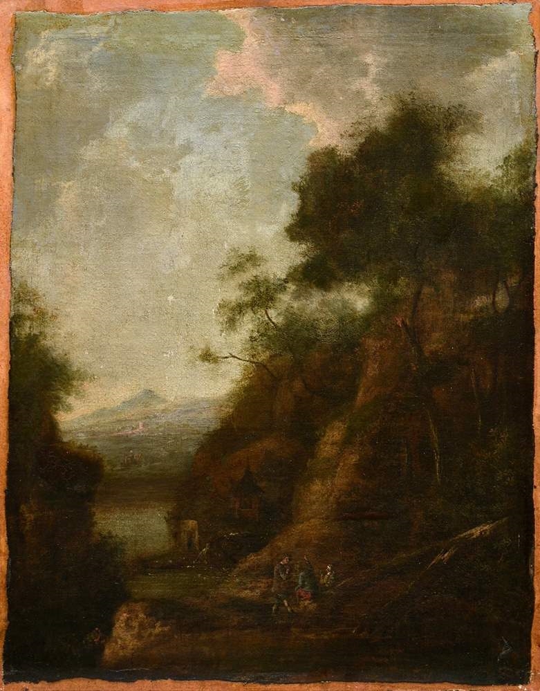 Jacob van Ruisdael | Landscape with a cottage and stone bridge under a ...