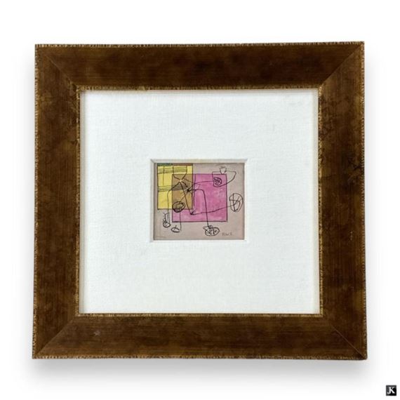 Paul Klee | Paul Klee Style Watercolor/Ink on Paper Abstract | MutualArt