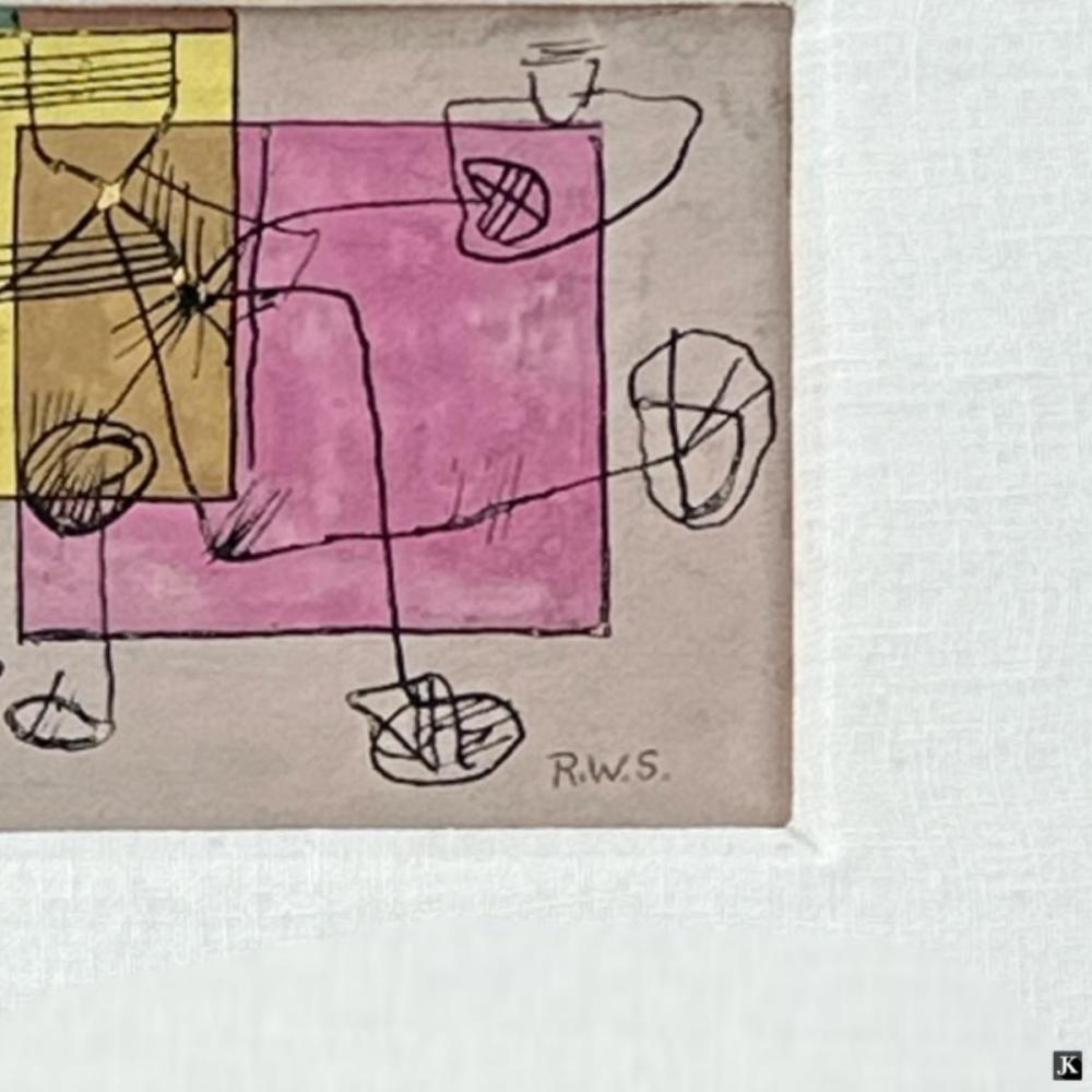 Paul Klee | Paul Klee Style Watercolor/Ink on Paper Abstract | MutualArt
