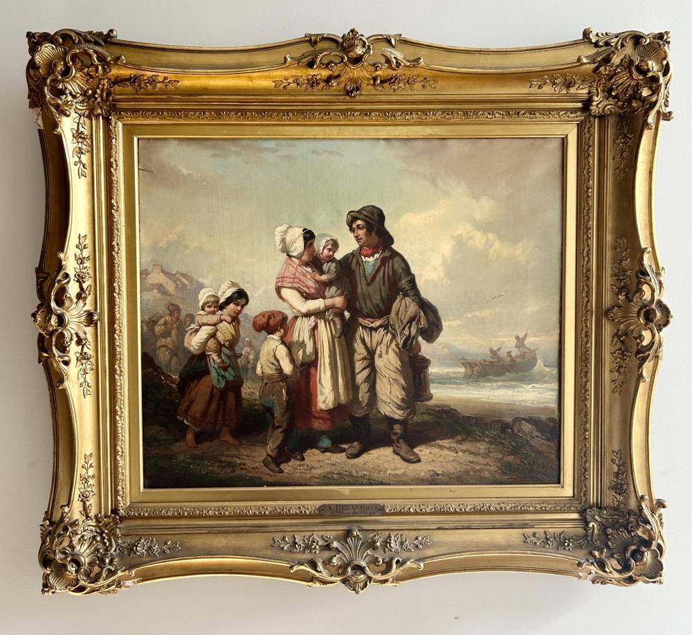 Auguste Delacroix | Fisherman with Wife and Children (1809) | MutualArt