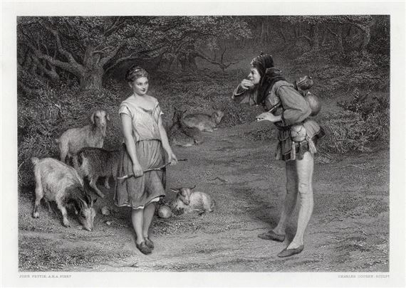 John Pettie | John Pettie Touchstone and Audrey 1872 engraving (1839 ...