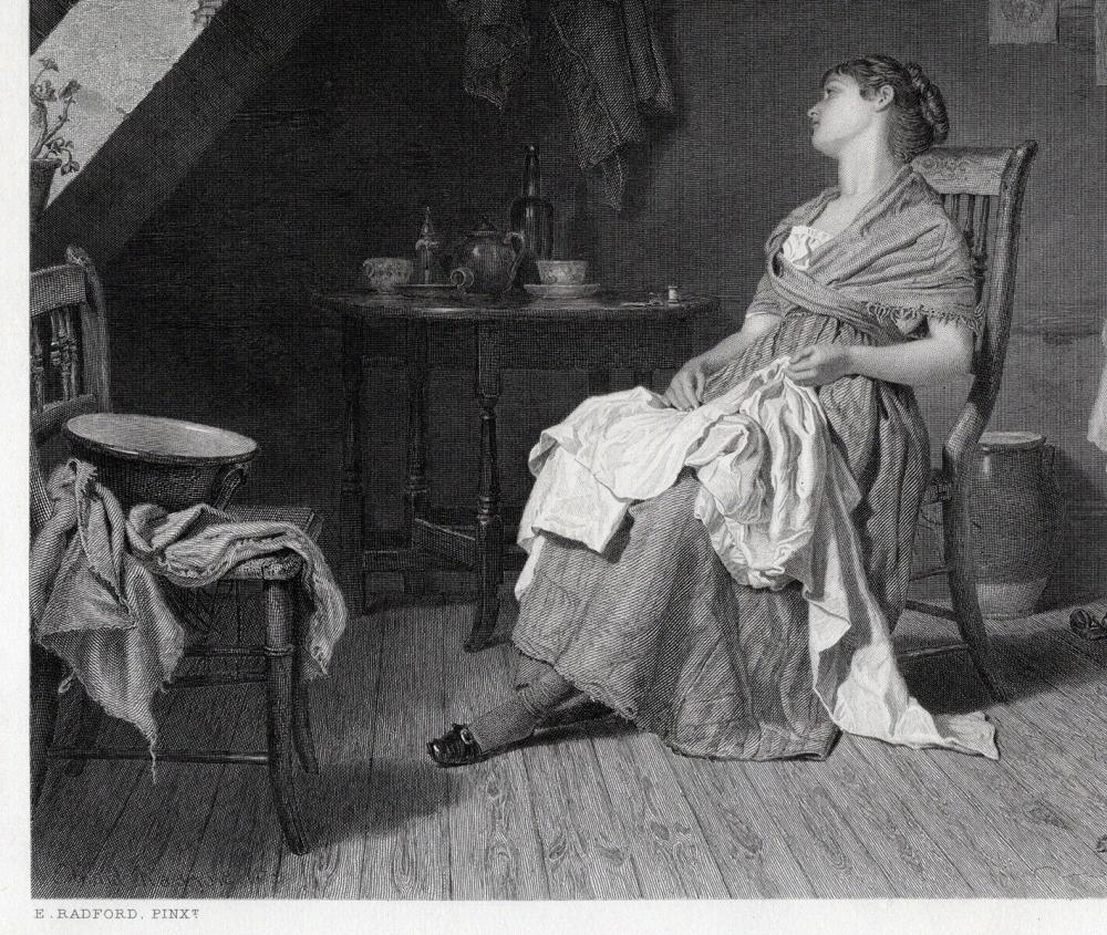 Edward Radford | Edward Radford 1800s Engraving Weary! Signed Framed ...