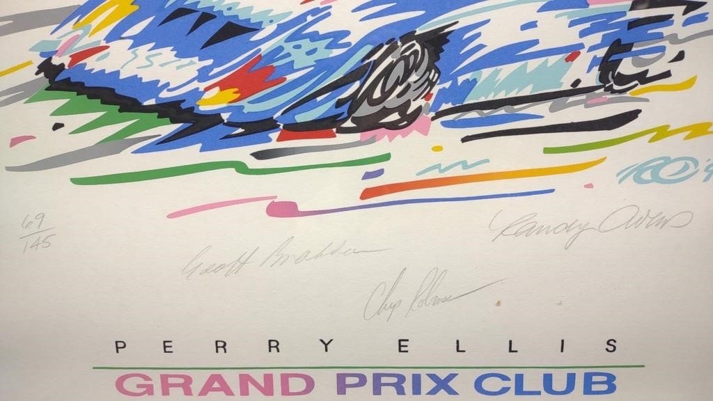 Perry Ellis | Randy Owens & Drivers Signed Grand Prix Club Art (1991 ...