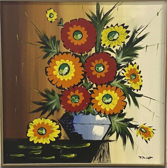 Roland Parret | Lg Roland Parret, Floral Still Life, Signed (Circa ...