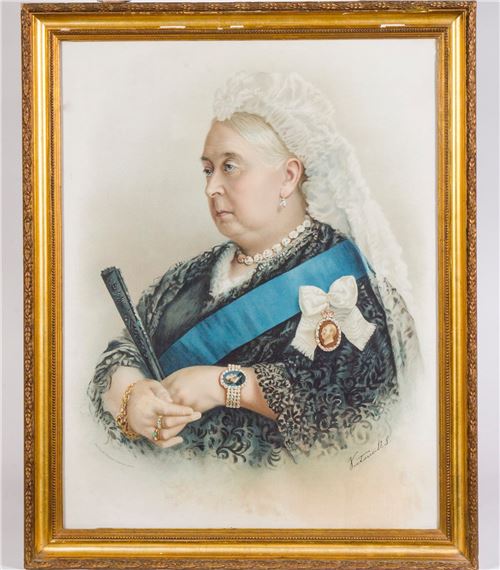 Queen Victoria | A chromelythographic print of Queen Victoria | MutualArt