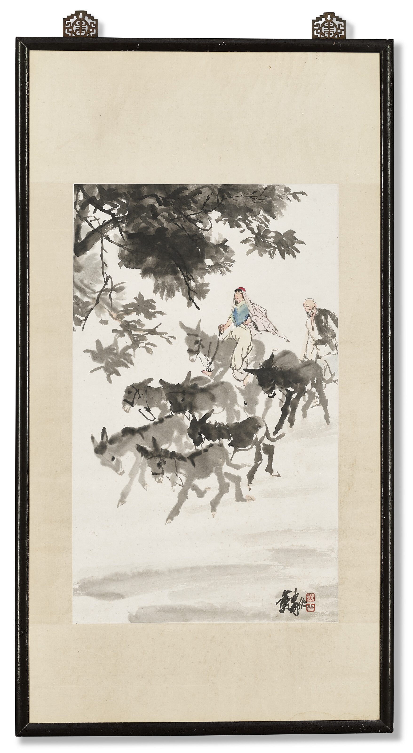Huang Zhou | Herding Donkeys (1984) | MutualArt