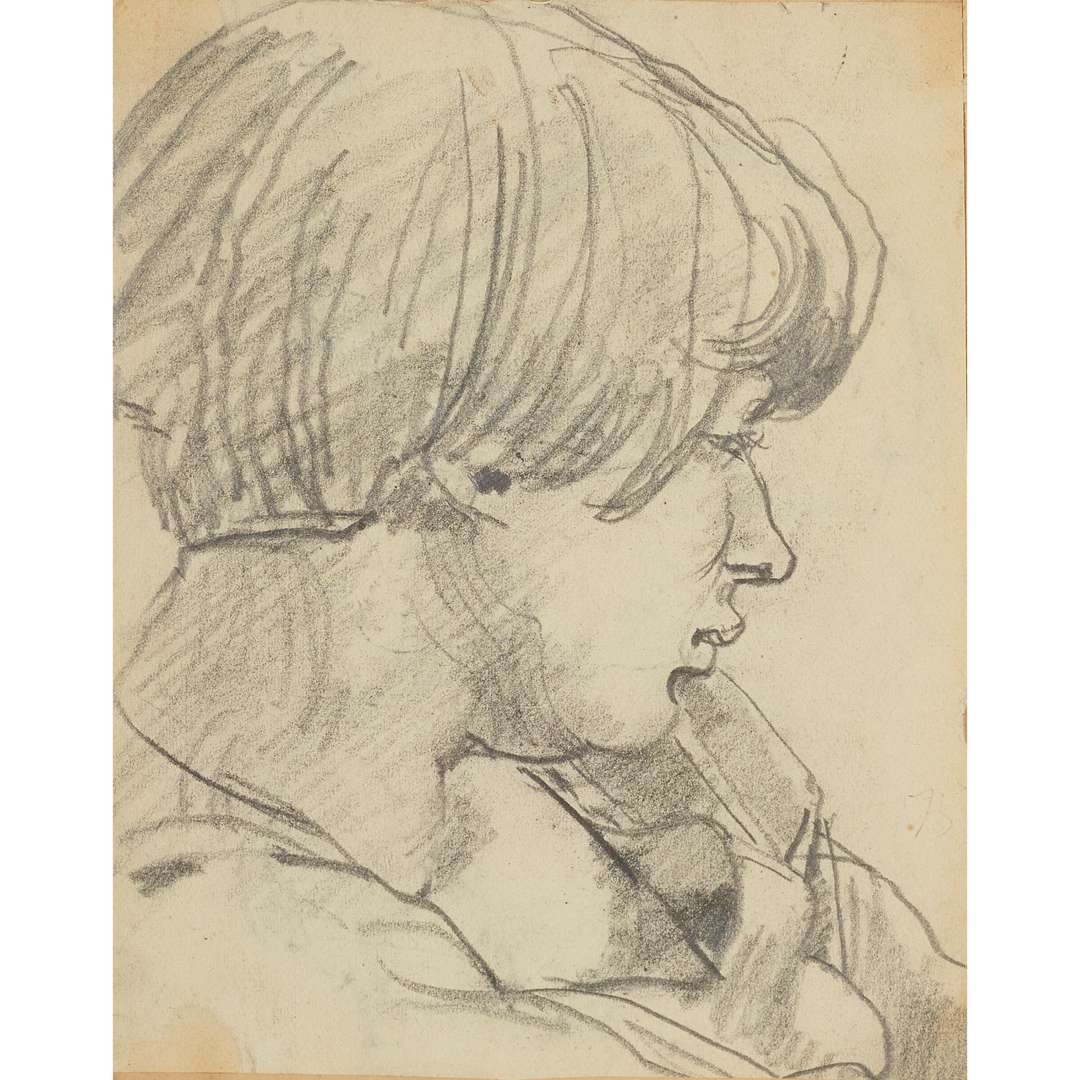 Augustus Edwin John | Two women in a Mediterranean landscape | MutualArt